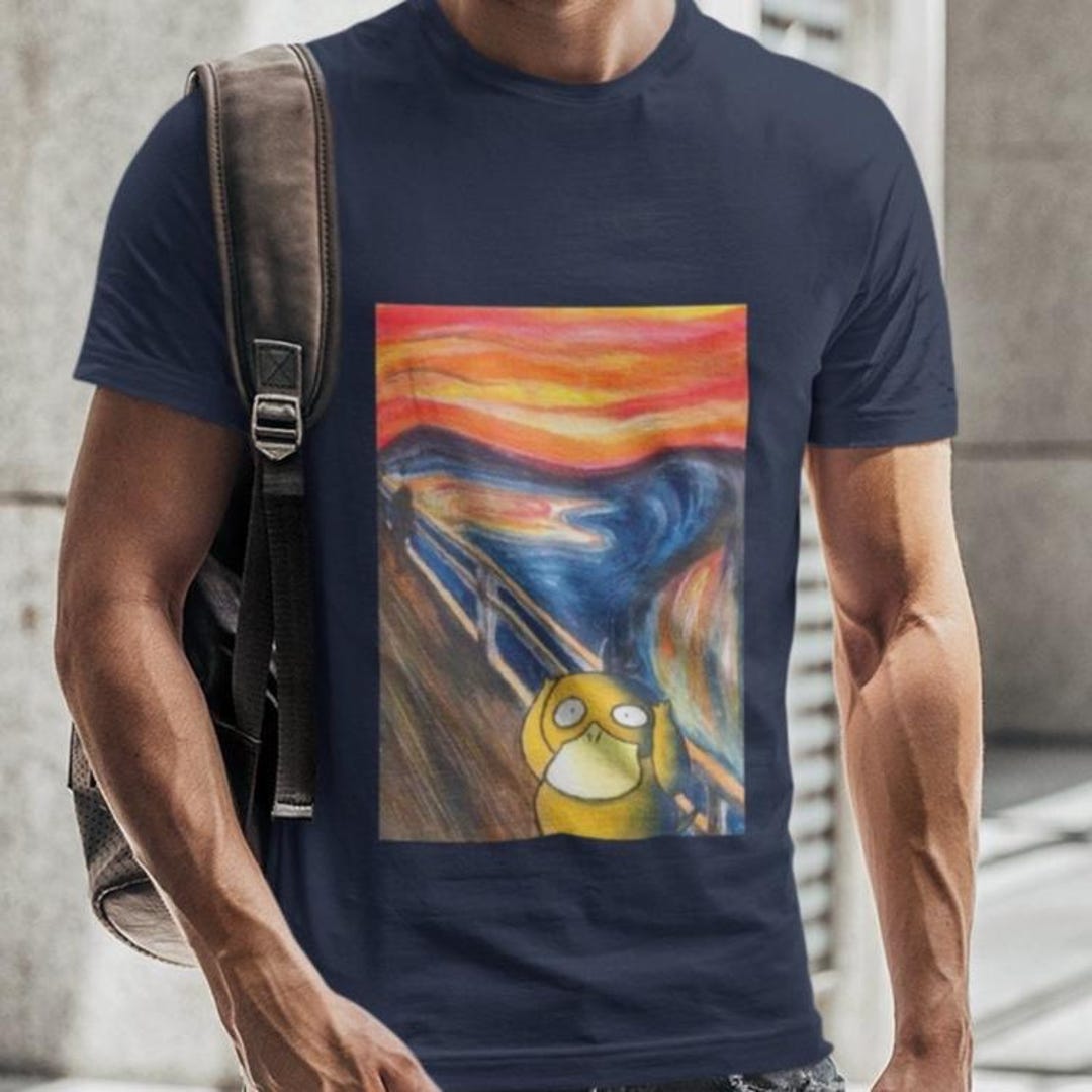 Psyduck Meme T-shirt | Screaming Pokémon Tee | Cute Cotton Spyduck ...