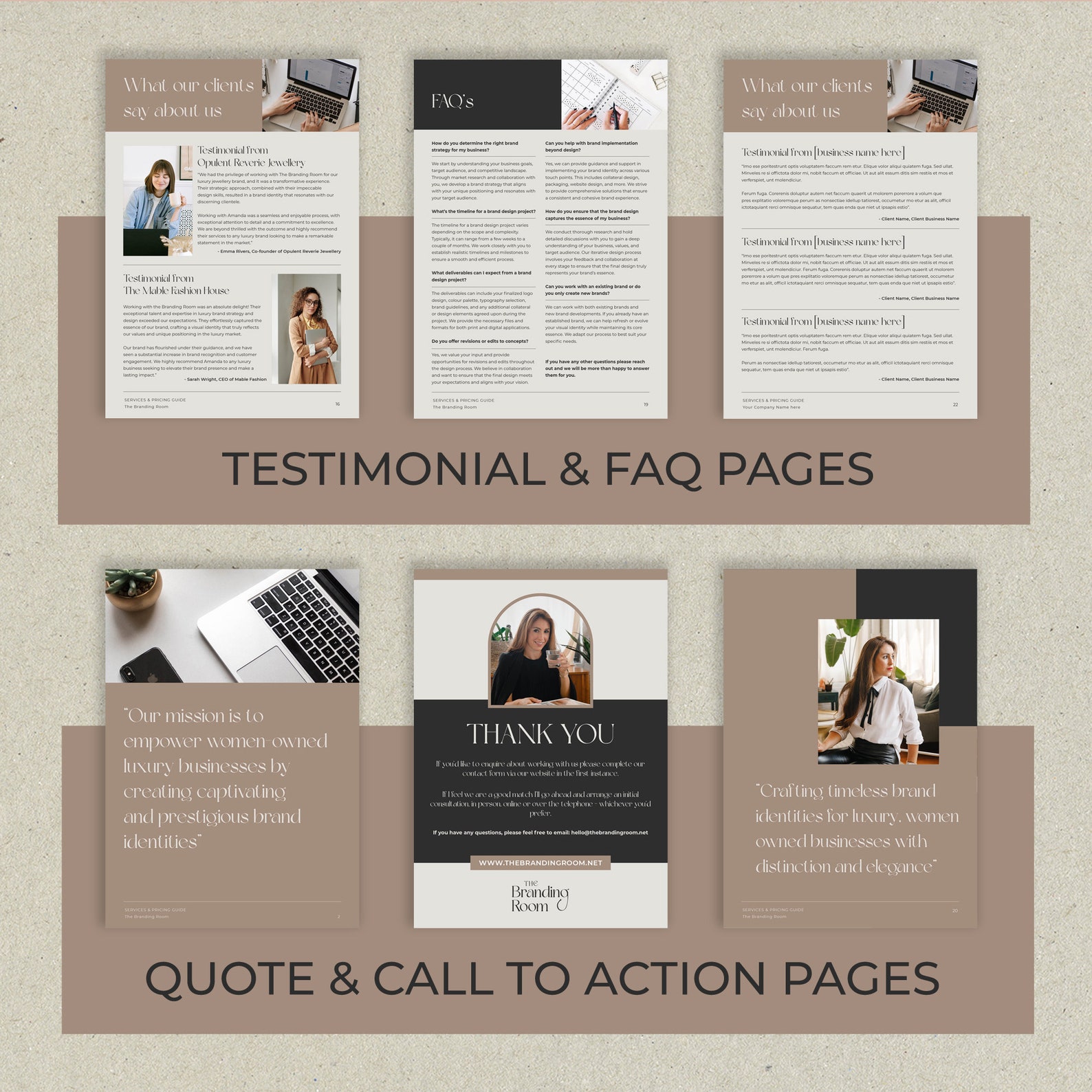 Project Proposal Guide Template, Brand Designer Quote Pack Template ...