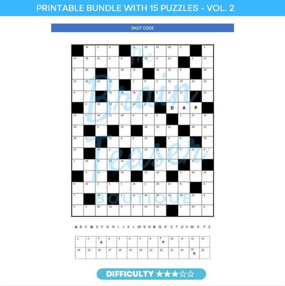 Printable Digit Puzzle Bundle Vol02 (15 Pieces). Substitute Digits With ...