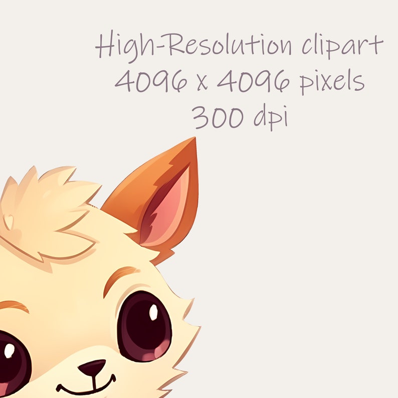 Cute Critters Clipart, Cartoon Creatures, Card Decor, Wall Decor, Cute ...