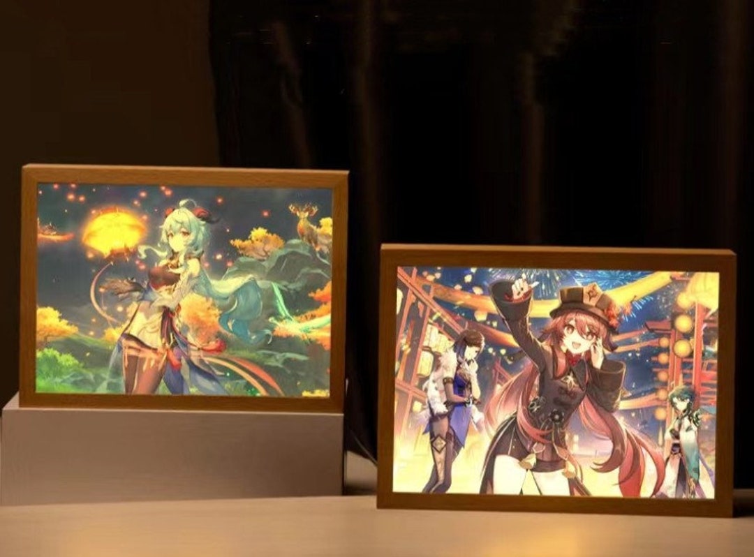 Personalized Anime Characters LED Light Painting Shadow Box / Sketch ...