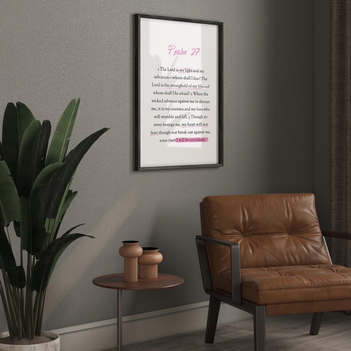 Psalm 27 Bible Christian Wall Art Print | Inspirational Quotes ...