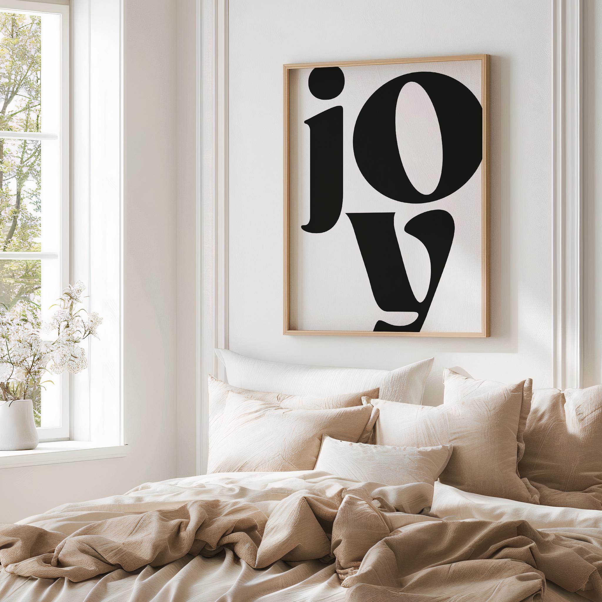 JOY Printable Wall Art, Christian Decor, Minimalist Typography Print ...