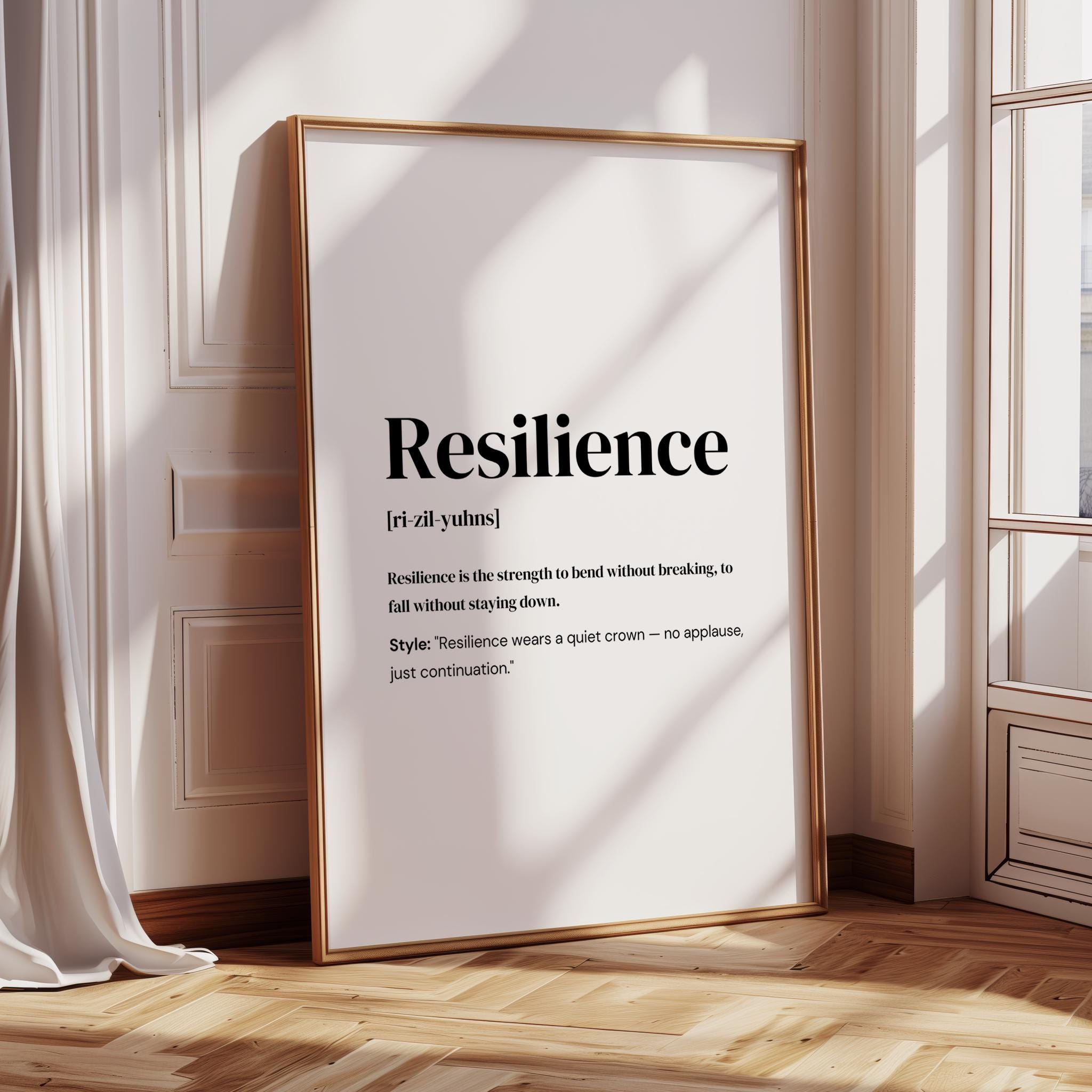 Resilience Definition Print, Inspirational Typography (digital Download ...