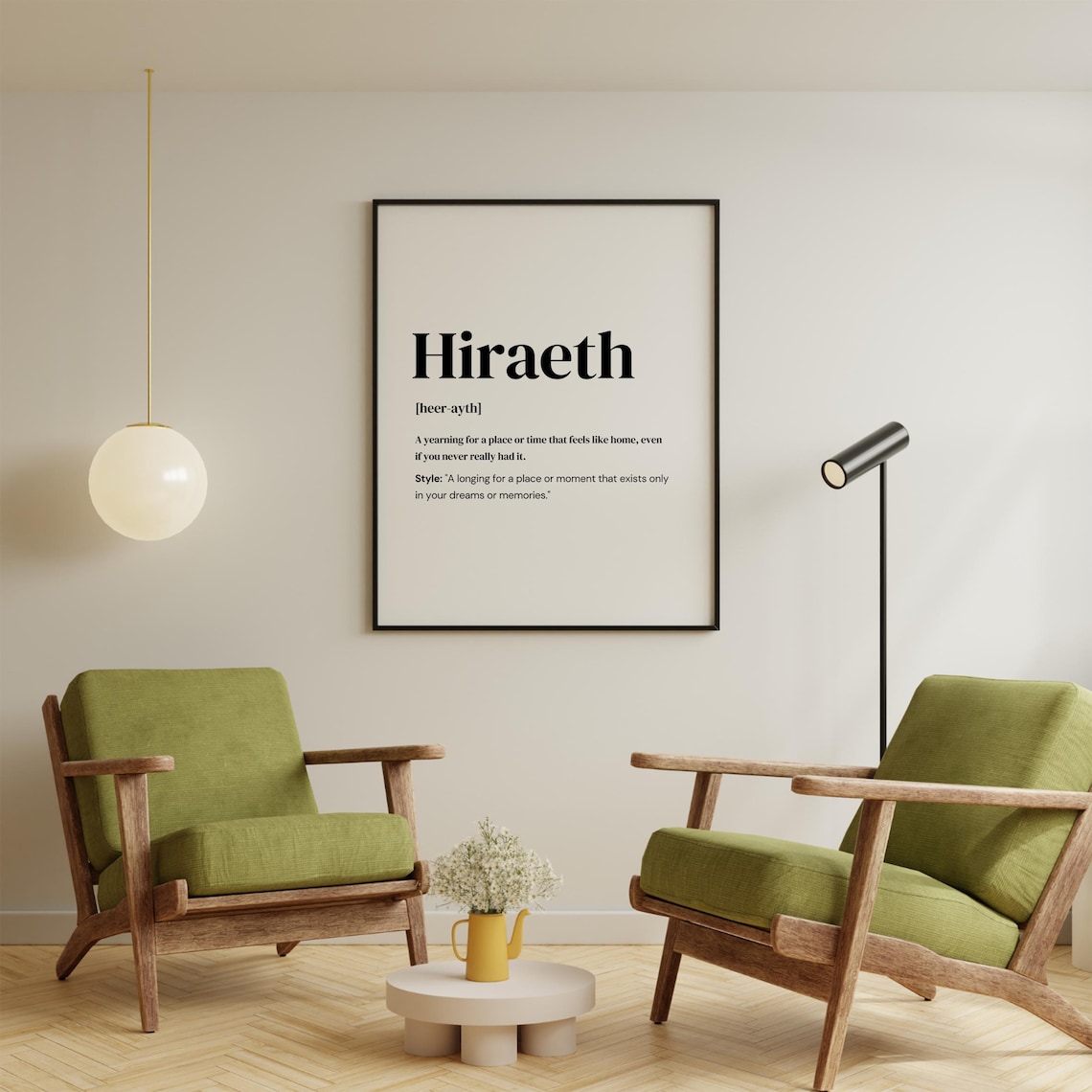 Hiraeth Definition Print – Minimalist Wall Art, Aesthetic Decor ...