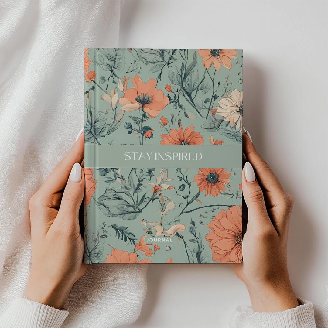 Stay Inspired Floral Journal | Inspirational Daily Reflection ...