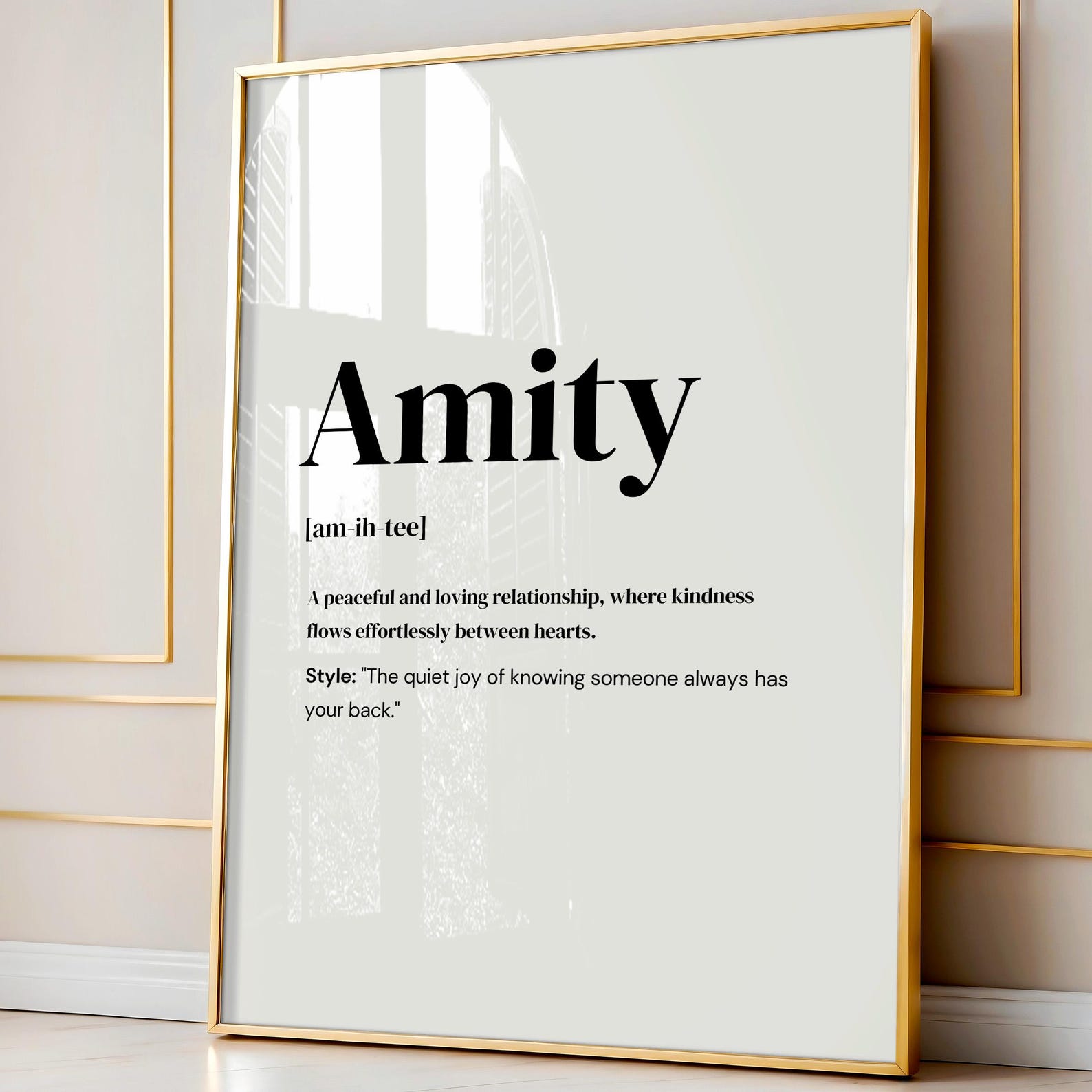Amity Dictionary Definition Wall Art, Printable Digital Download ...