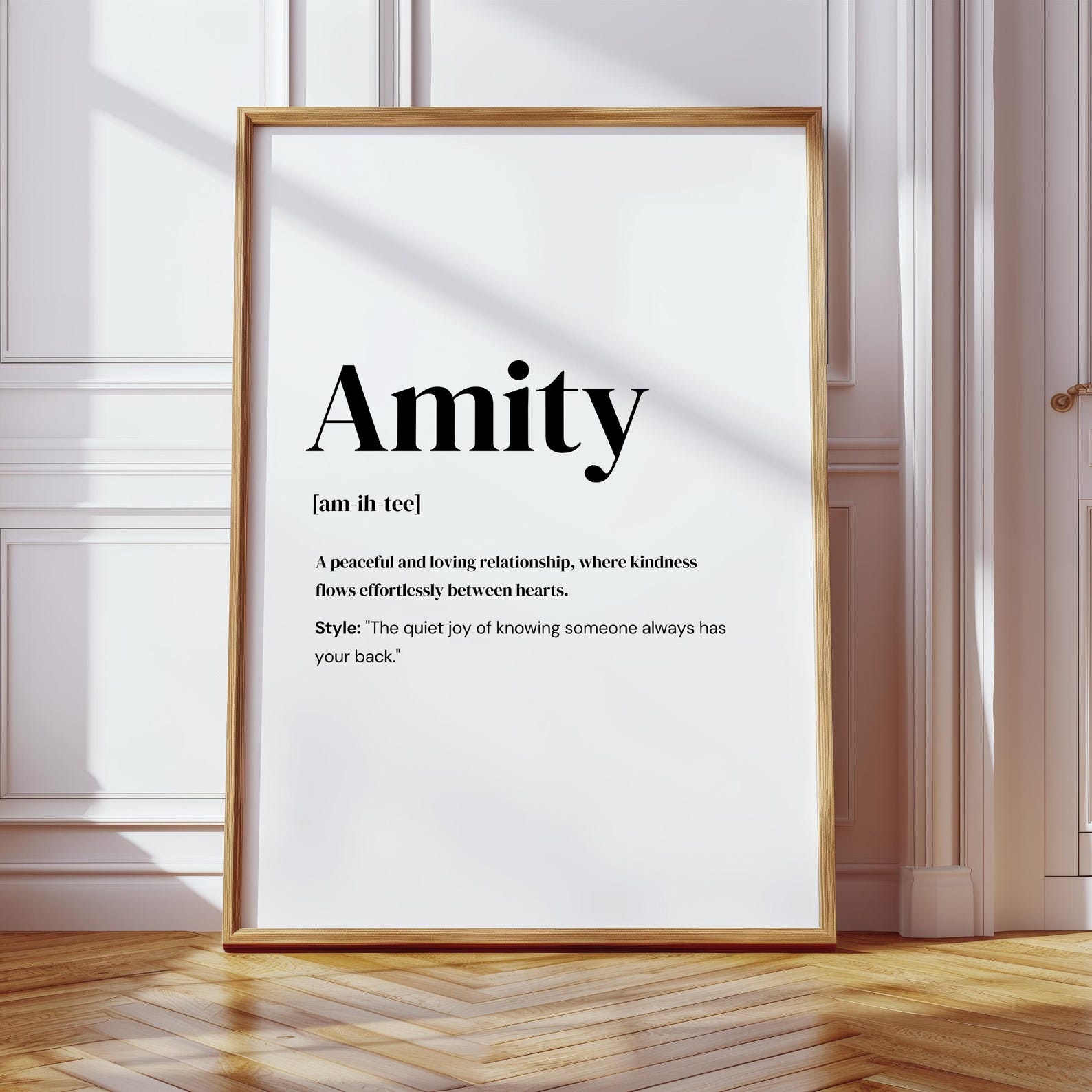 Amity Dictionary Definition Wall Art, Printable Digital Download ...