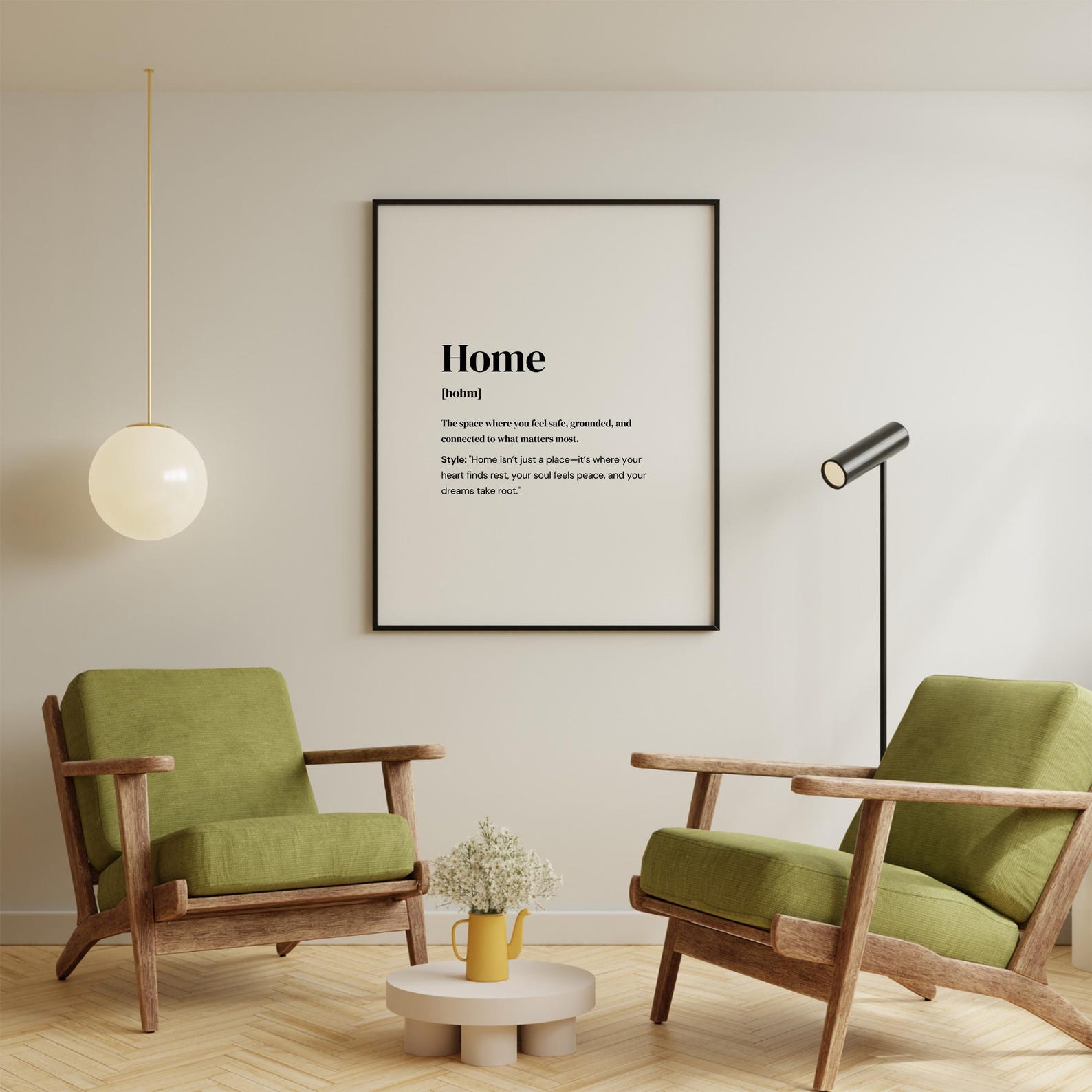 Home Dictionary Definition Wall Art Minimalist Design, Cozy & Modern ...