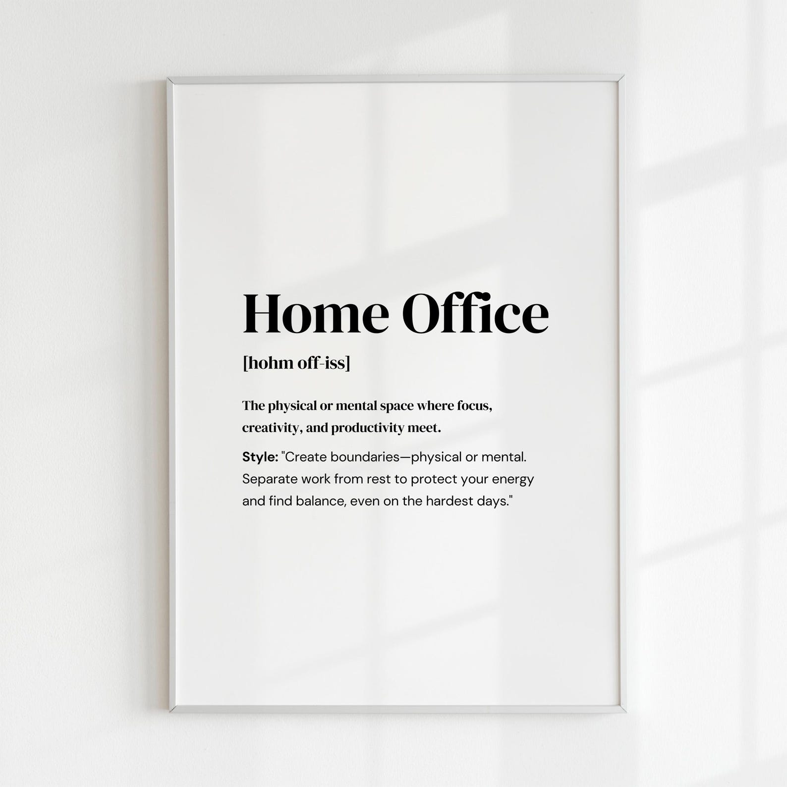 Home Office Dictionary Definition Wall Art Minimalist Design for Modern ...