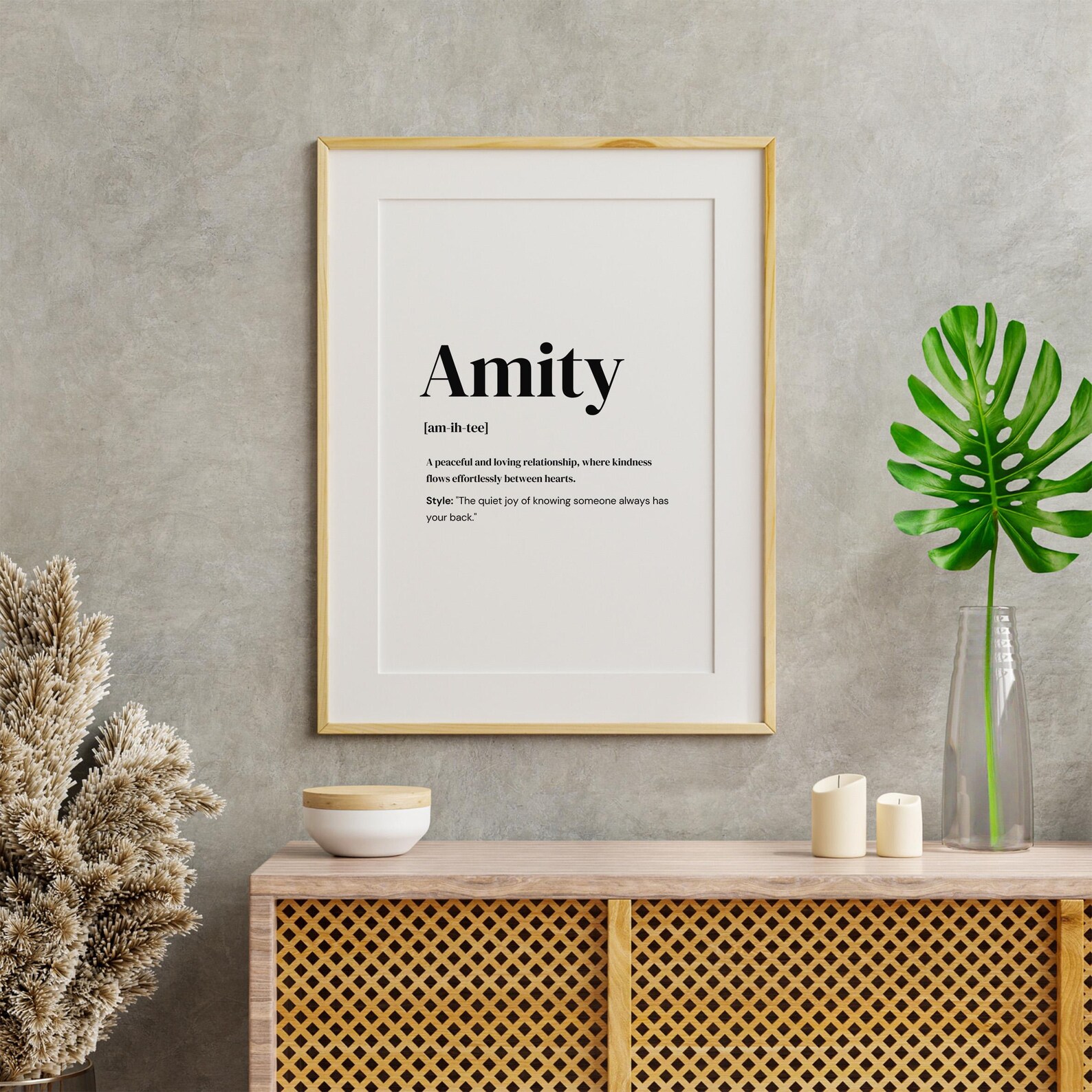 Amity Dictionary Definition Wall Art, Printable Digital Download ...
