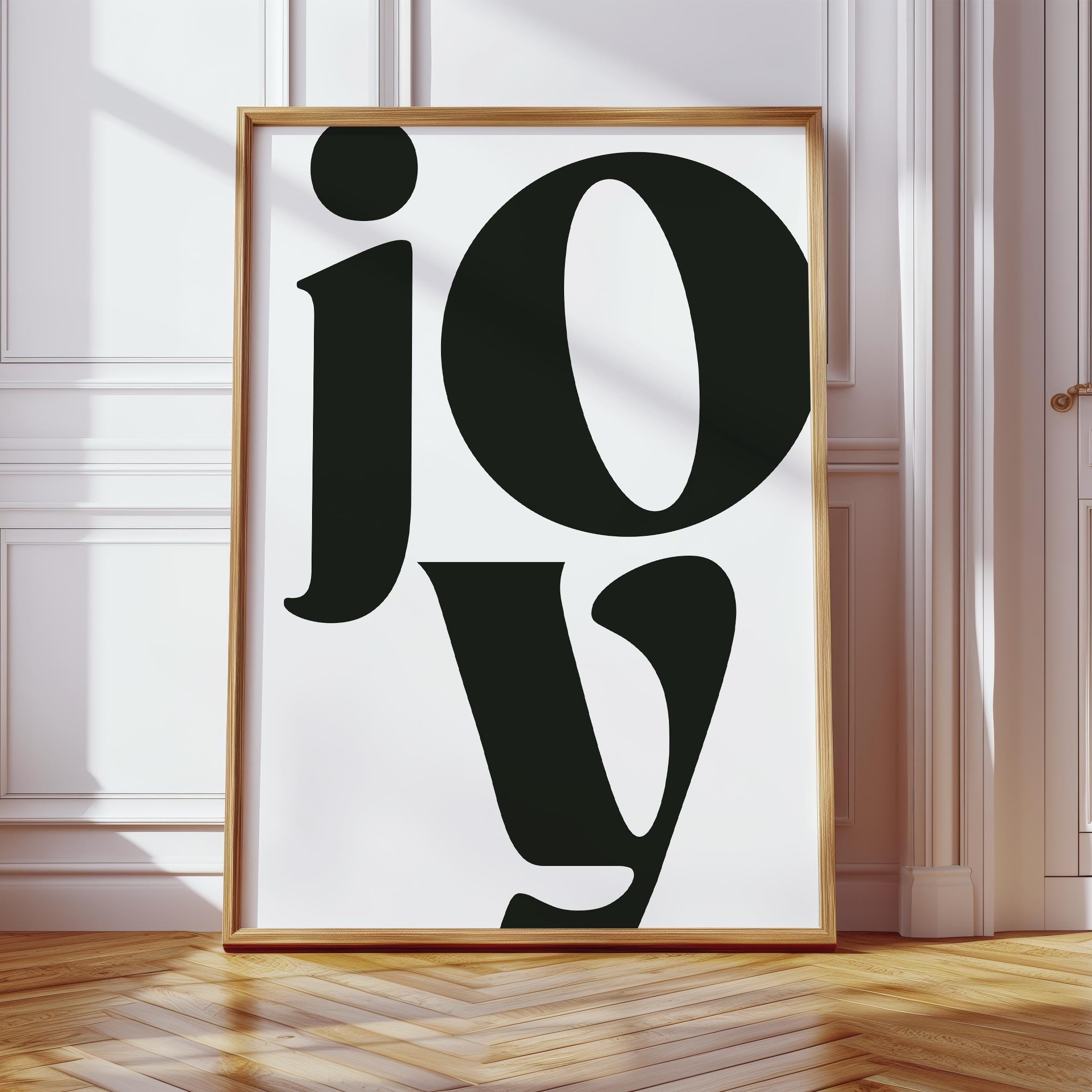 JOY Printable Wall Art, Christian Decor, Minimalist Typography Print ...