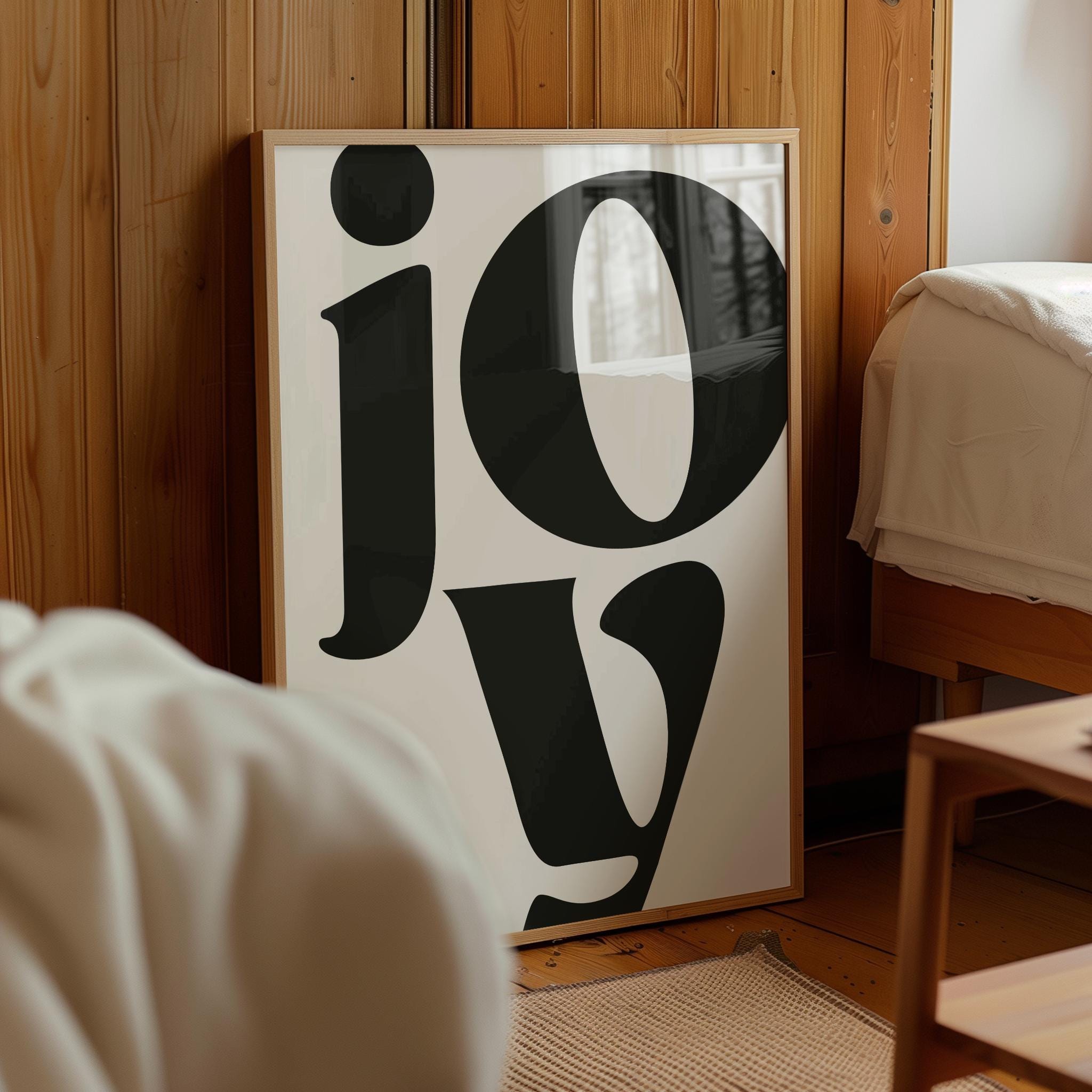 JOY Printable Wall Art, Christian Decor, Minimalist Typography Print ...