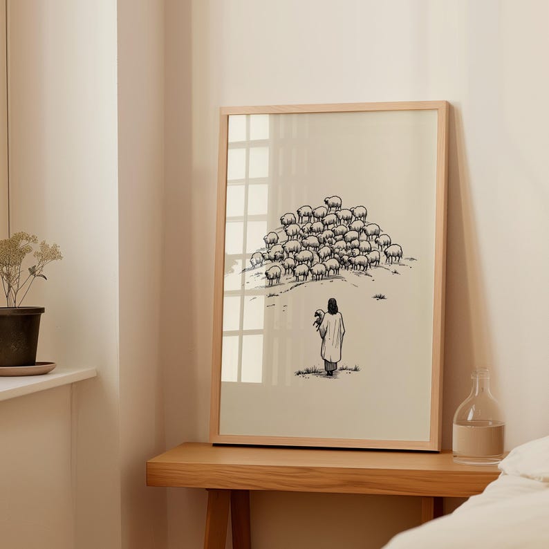Lost Sheep Print, Jesus Parable Wall Art (digital Download) - Etsy