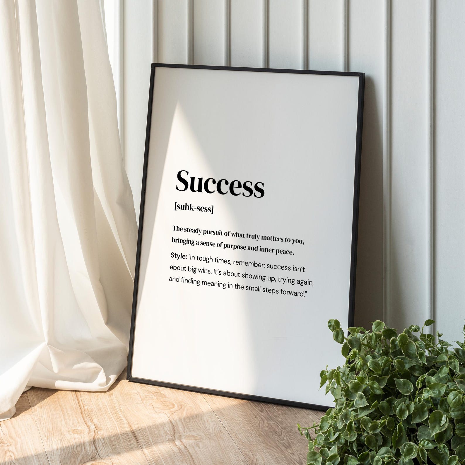 Success Dictionary Definition Wall Art Inspirational Minimalist Design ...