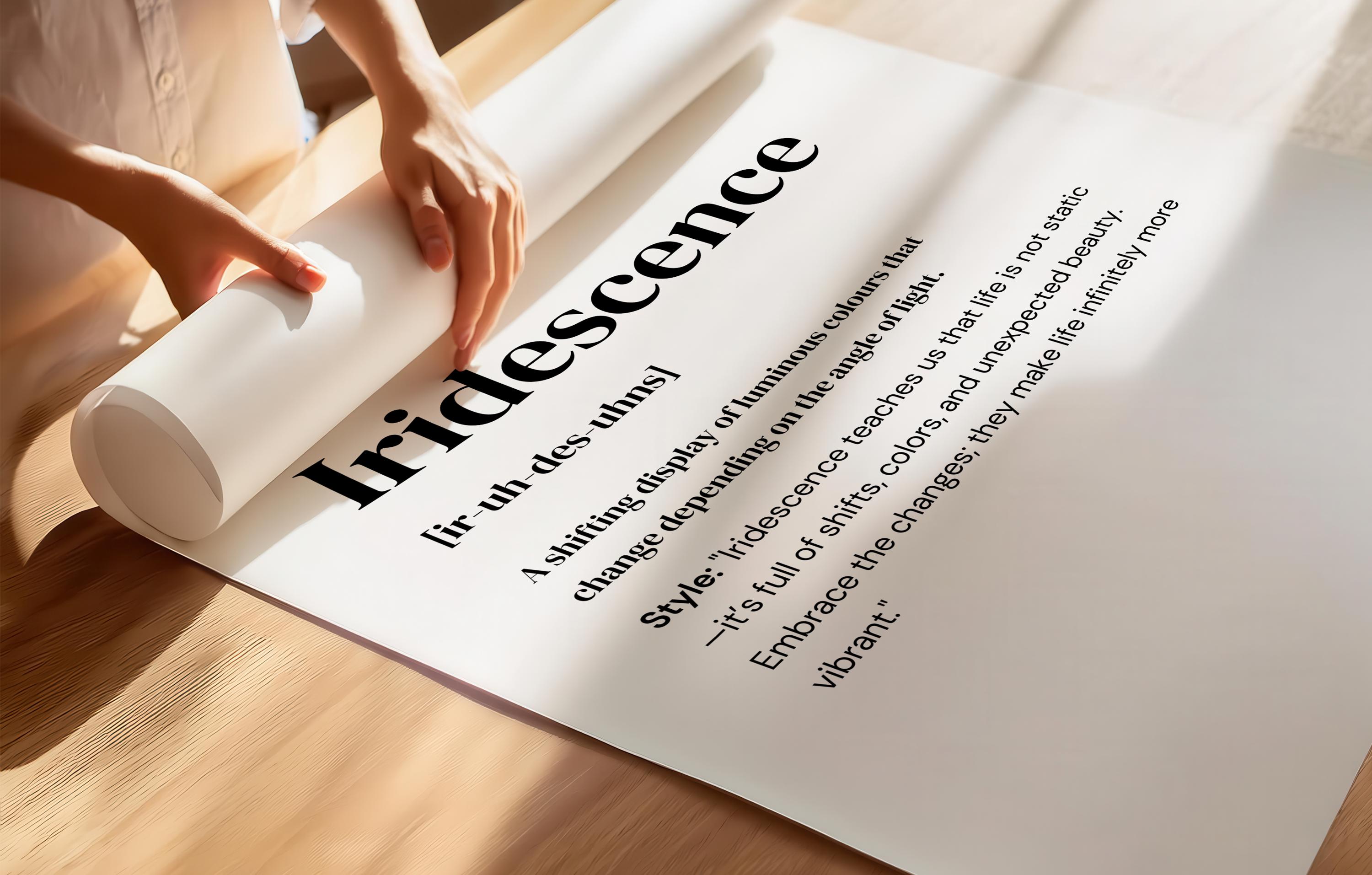 Iridescence Definition Wall Art Print Inspirational Word Poster Digital ...