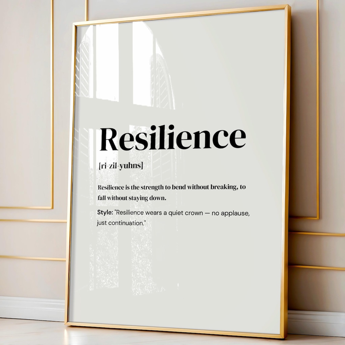 Resilience Definition Print, Inspirational Typography (digital Download ...