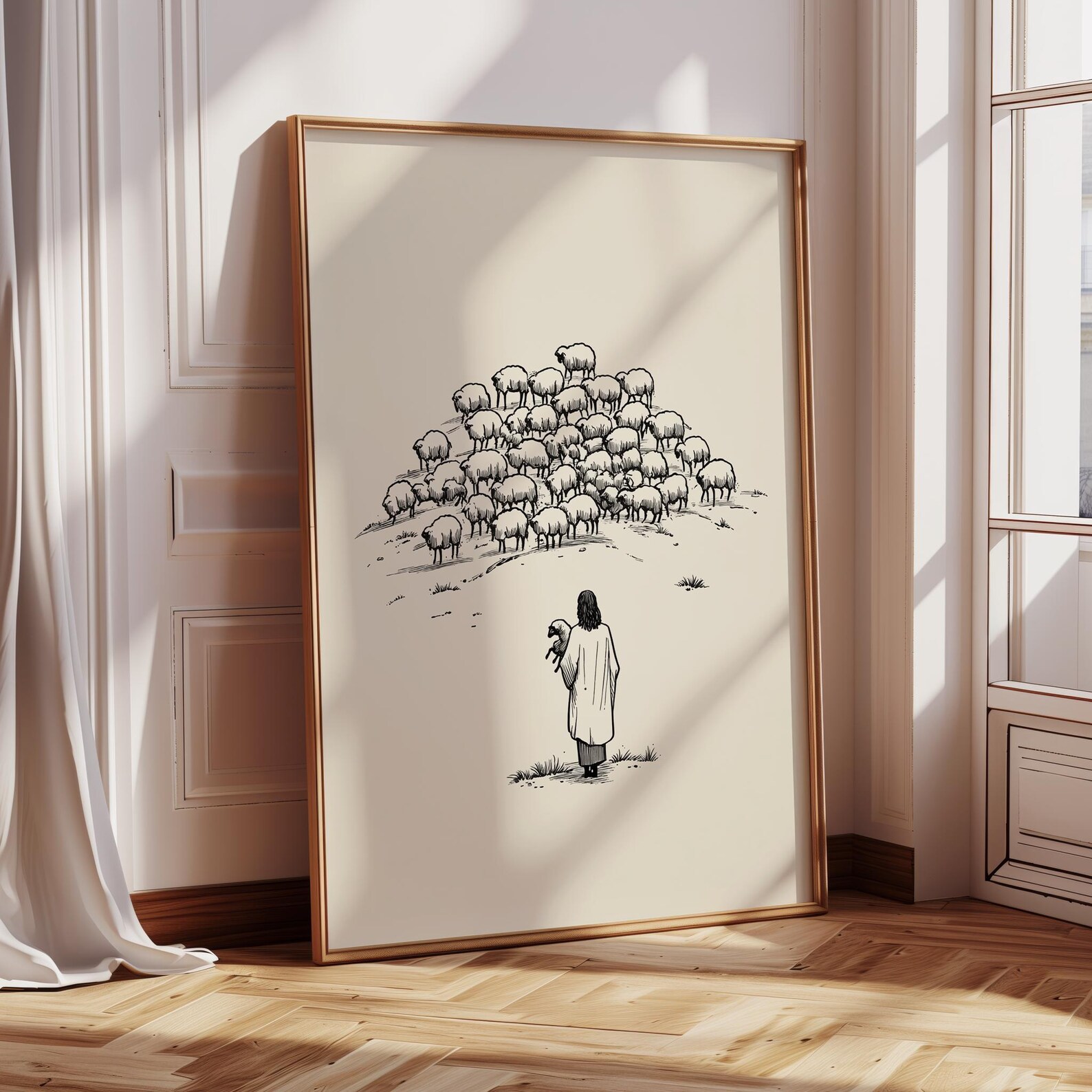 Lost Sheep Print, Jesus Parable Wall Art (digital Download) - Etsy