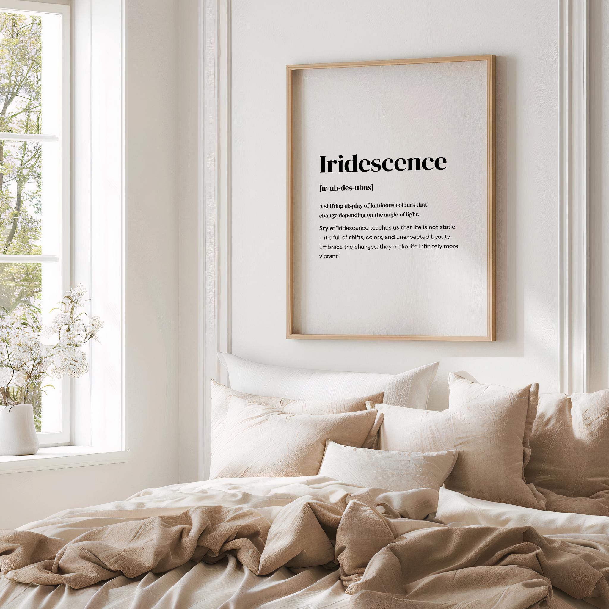 Iridescence Definition Wall Art Print Inspirational Word Poster Digital ...