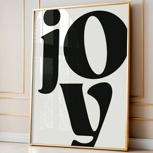 JOY Printable Wall Art, Christian Decor, Minimalist Typography Print ...