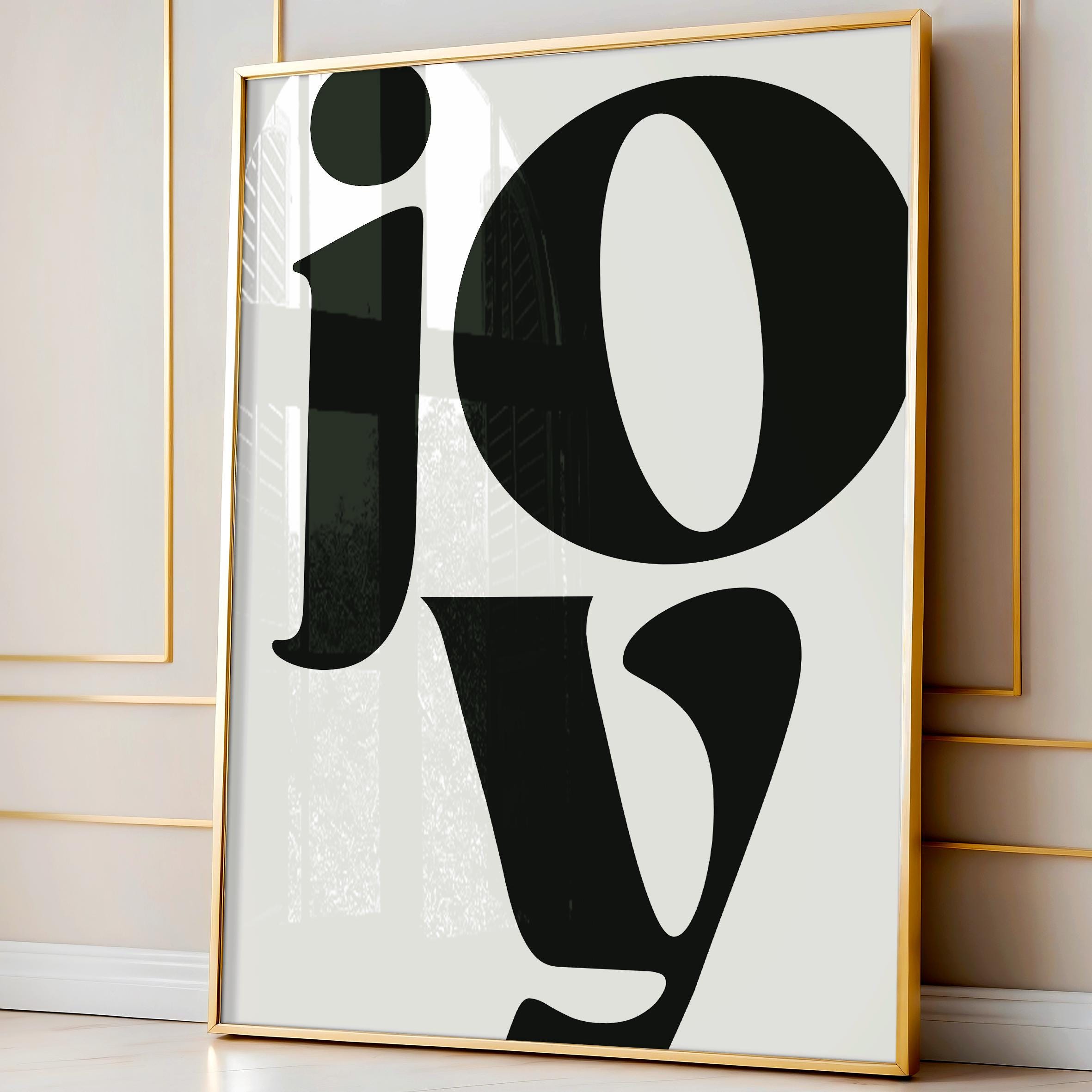 JOY Printable Wall Art, Christian Decor, Minimalist Typography Print ...