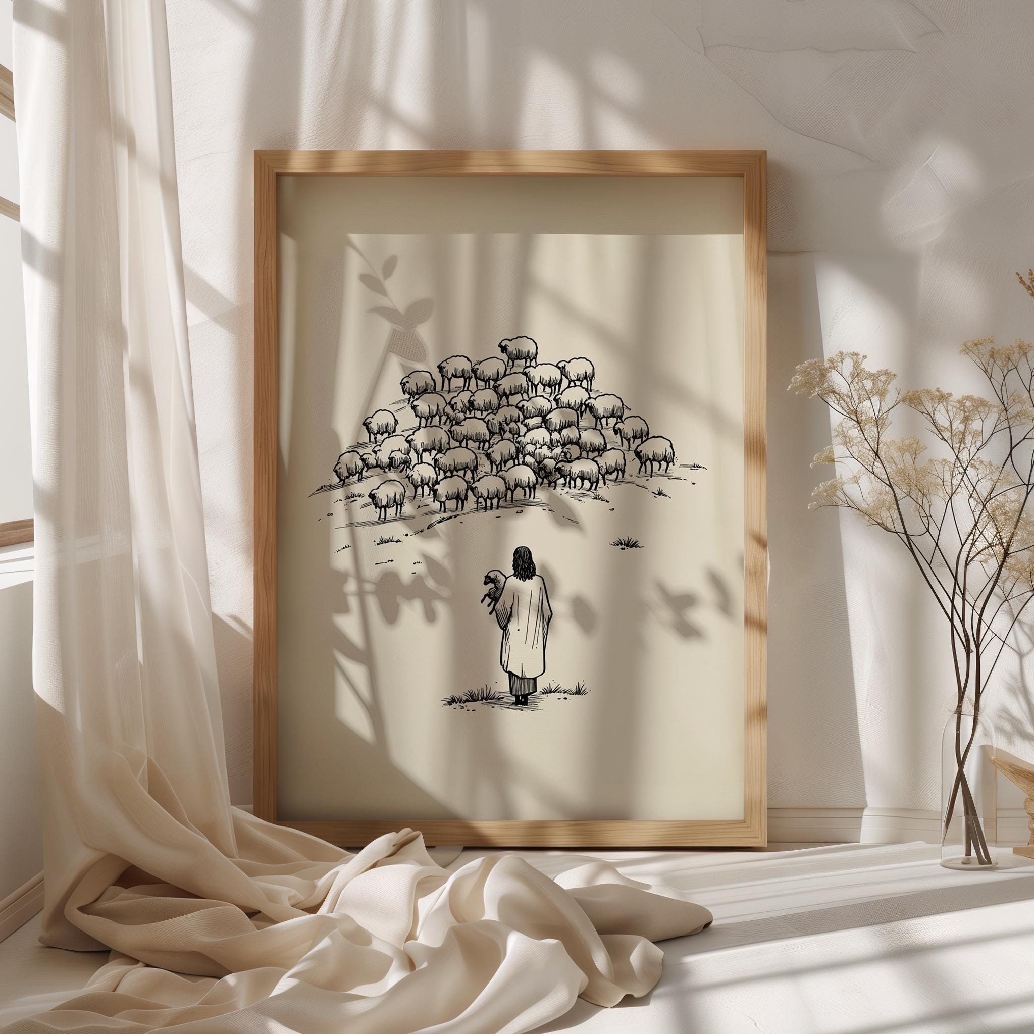 Lost Sheep Print, Jesus Parable Wall Art (digital Download) - Etsy