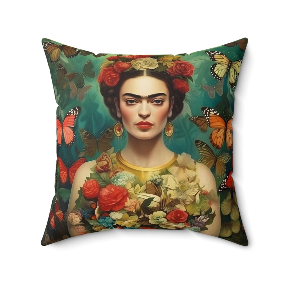 Frida Kahlo Digital Art Double Sided Square Zipper Pillow Etsy