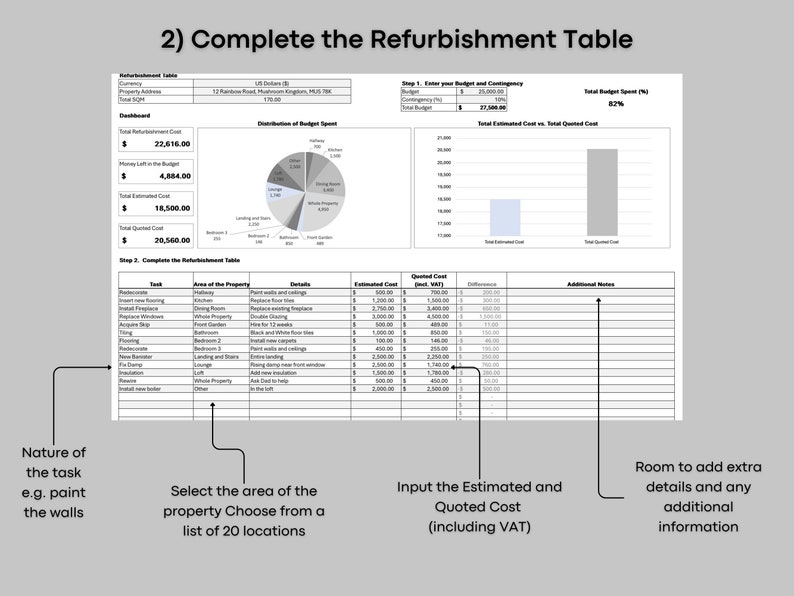 V2.0 the Ultimate International Property Refurbishment Spreadsheet ...