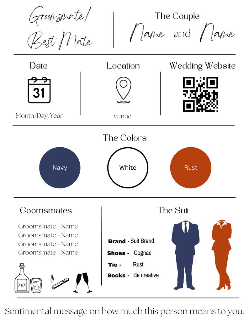 Groomsmate Proposal Canva Template - Etsy