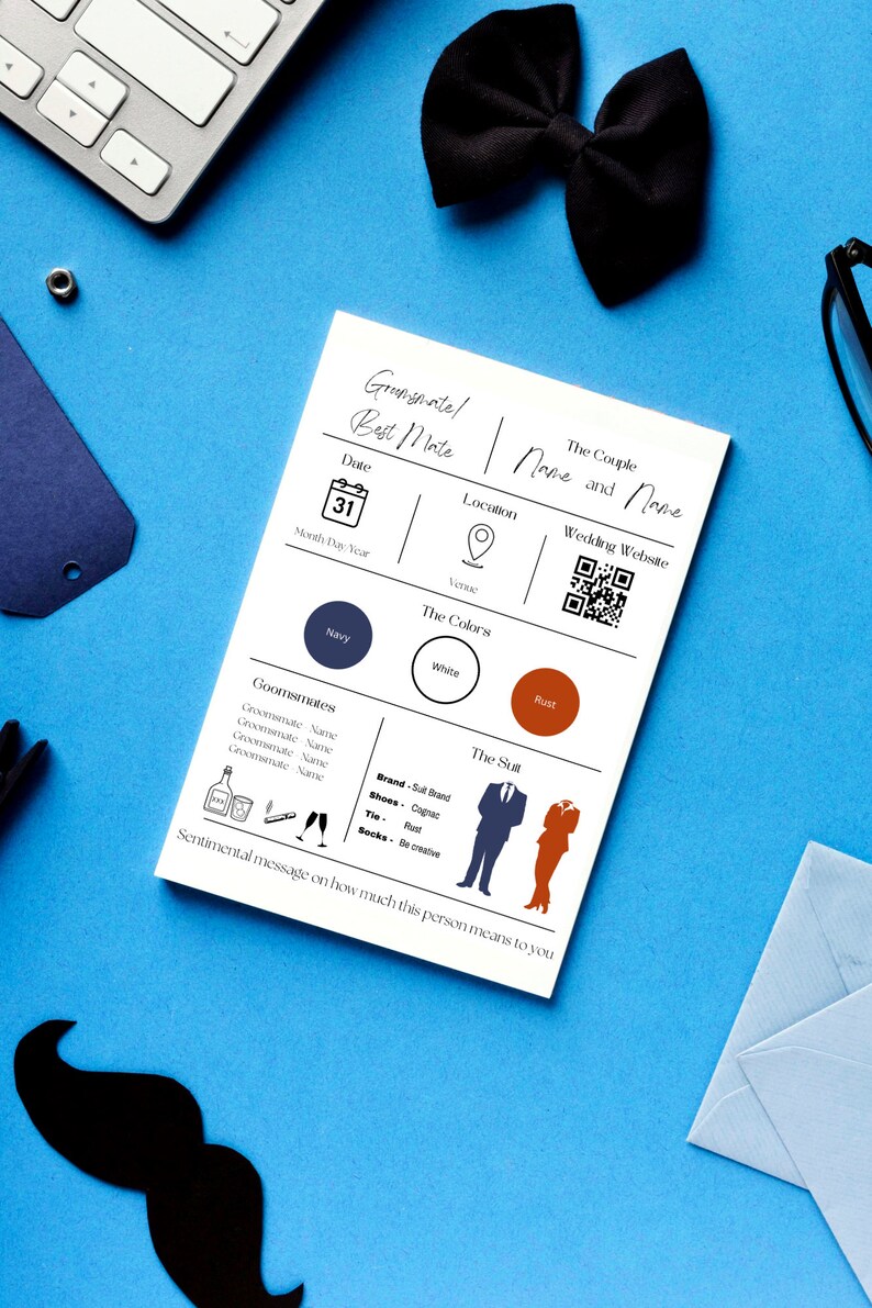 Groomsmate Proposal Canva Template - Etsy