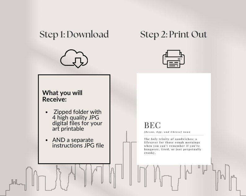 Funny BEC Definition Printable Art - Minimalist Digital Download ...