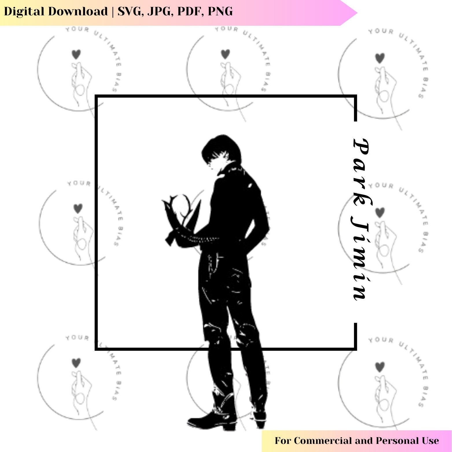 BTS Park Jimin Vector BTS SVG Kpop Design - Etsy