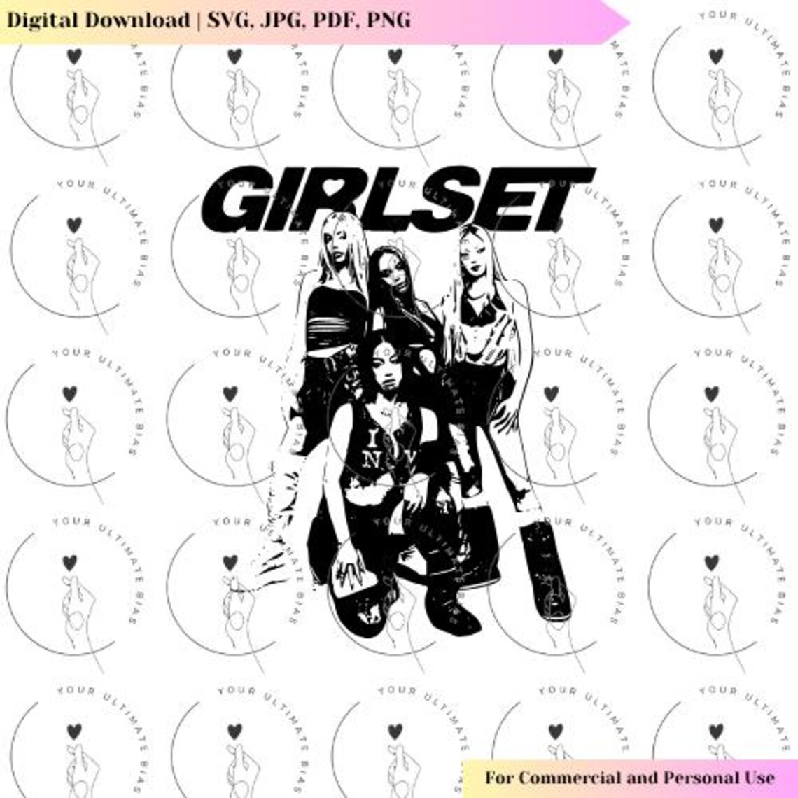 GIRLSET Group SVG | GIRLSET Vector | Kpop Design - Etsy