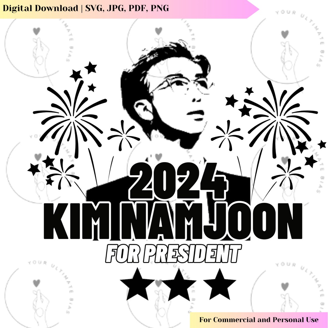 BTS Kim Namjoon 2024 Vector | RM SVG | Kpop Design - Etsy