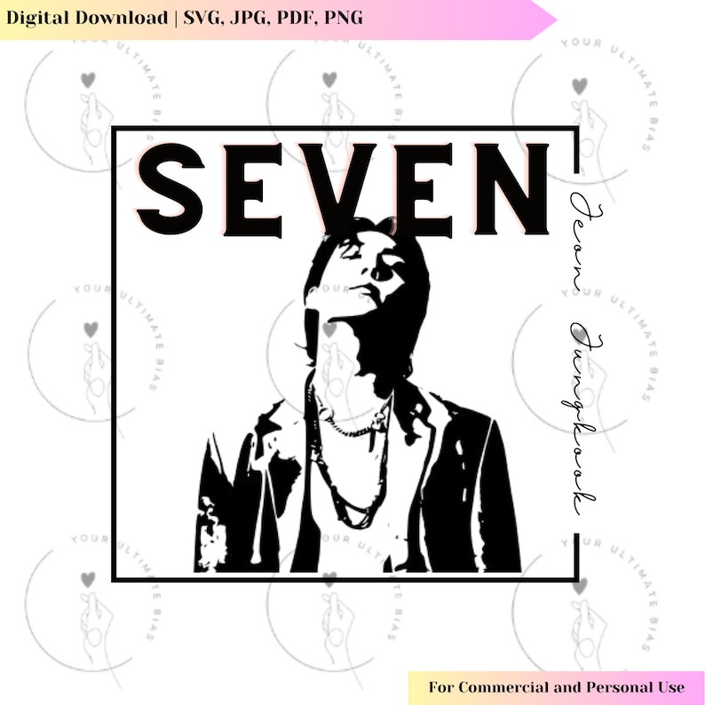 Vector de Jungkook Seven de BTS / SVG de BTS / Diseño de Kpop - Etsy México