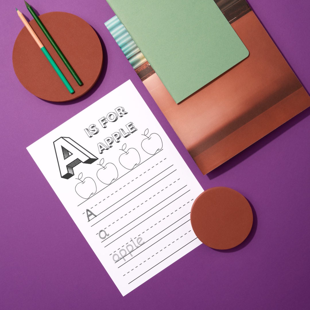 Printable A-Z Writing Worksheet Book for Children Learn to Write ...