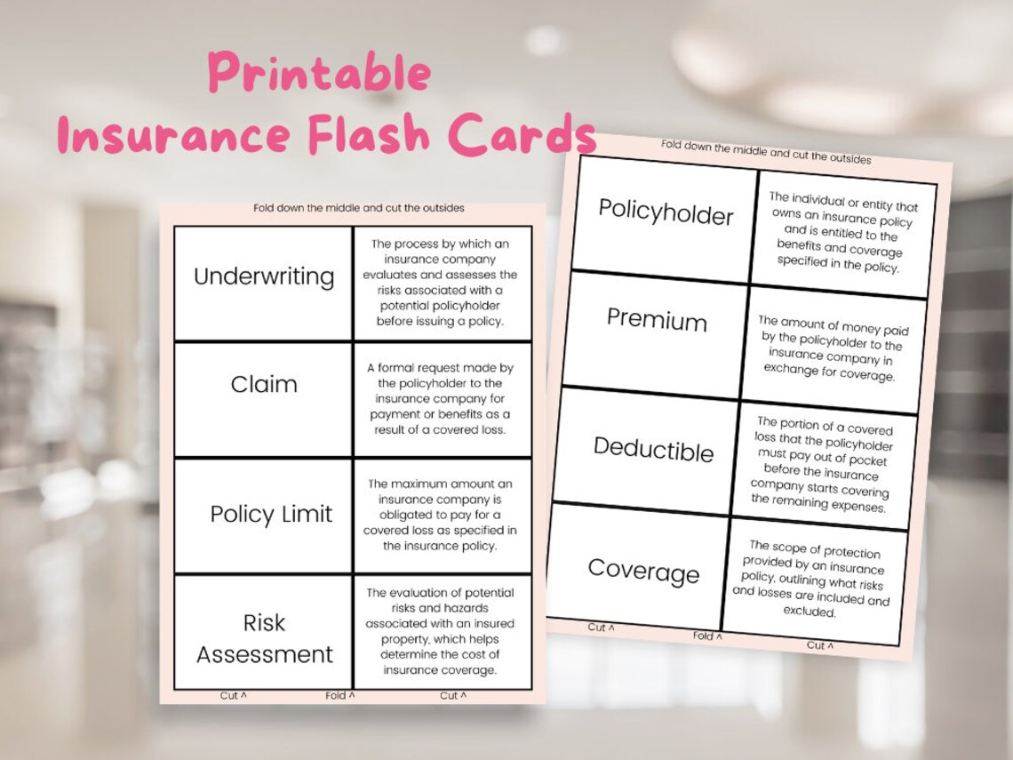 Personal Lines Insurance Flash Cards Study for Home and Auto Insurance ...