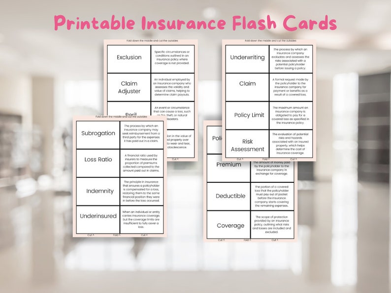 Personal Lines Insurance Flash Cards Study for Home and Auto Insurance ...