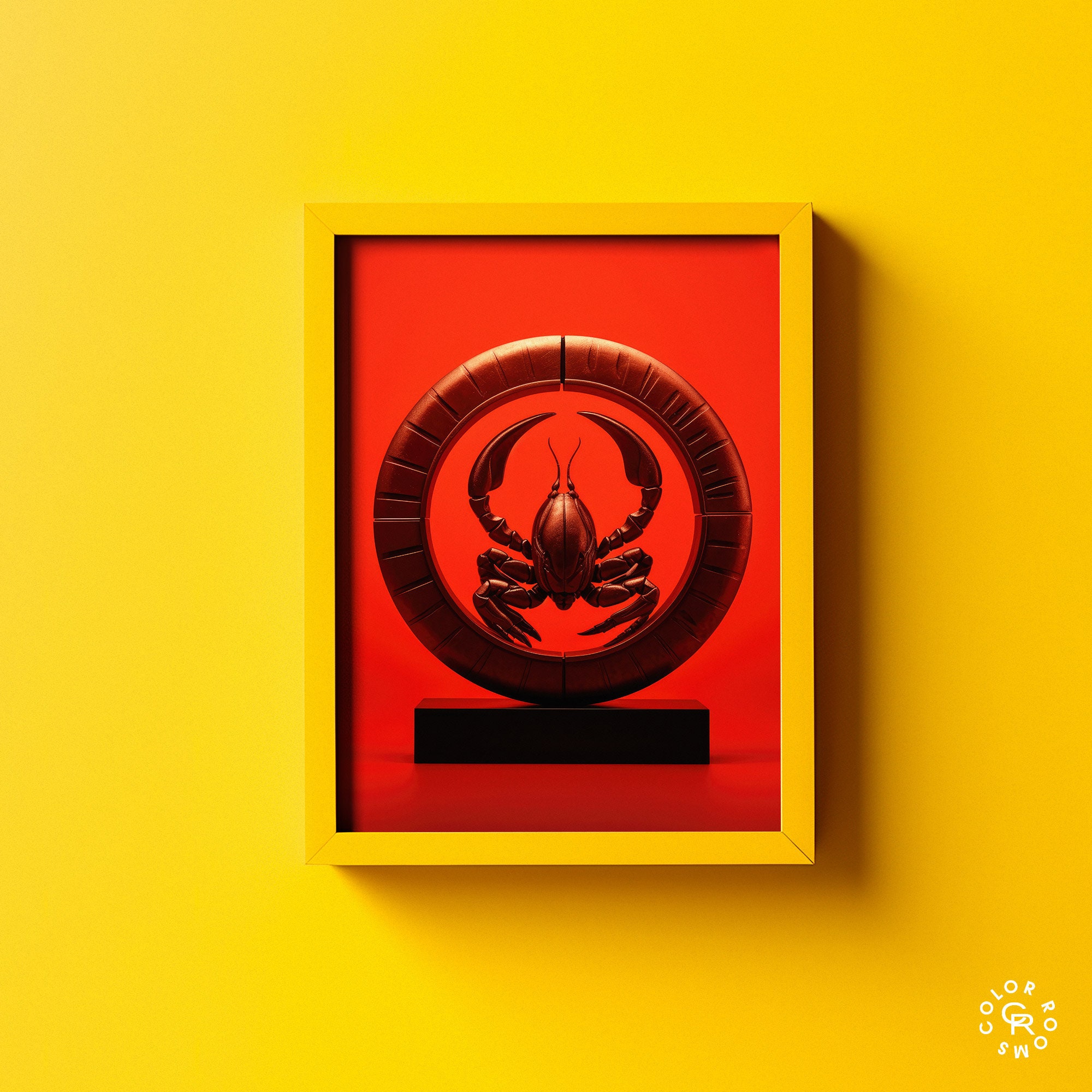 Scorpio Symbol Astrology Essence Red Art Print Zodiac Art Eclectic Art ...