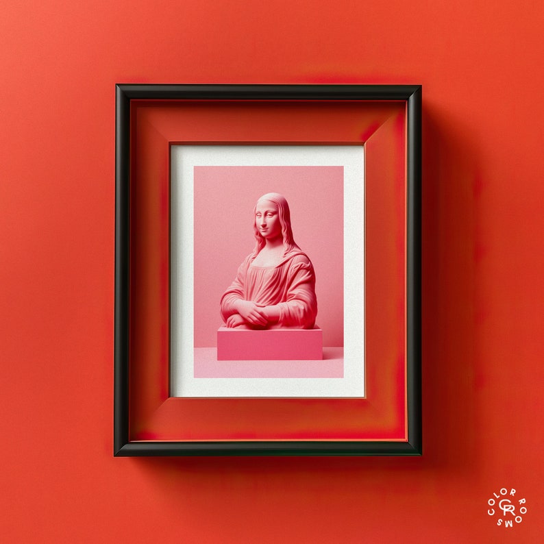 Mona Lisa History Art Print Pink Renaissance Art Eclectic - Etsy