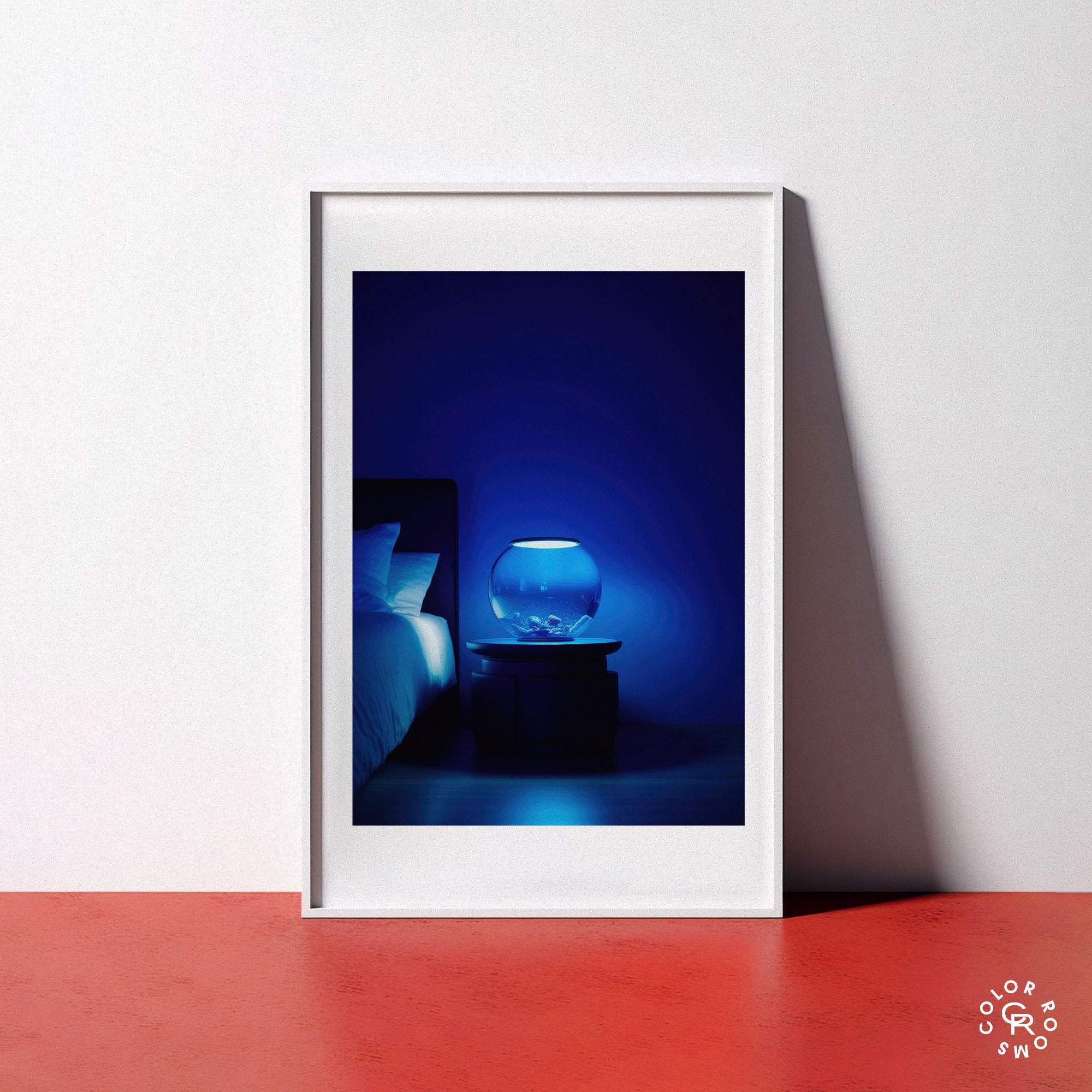 Aquatic Glow Blue Aquarium Lamp Poster Bioluminescent Sea - Etsy