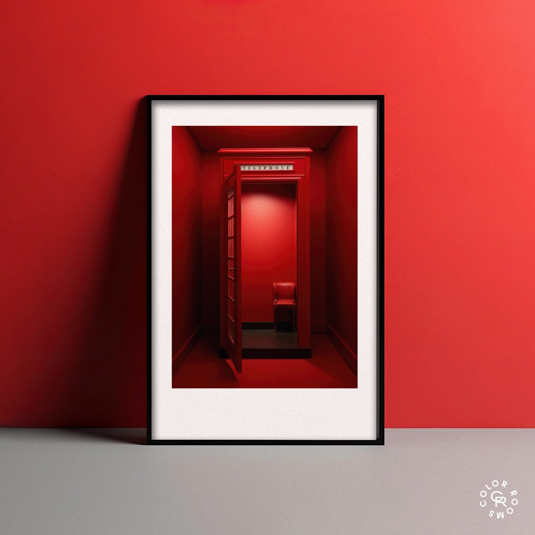 Red Booth Vintage Connection London Phone Booth Poster British Decor ...