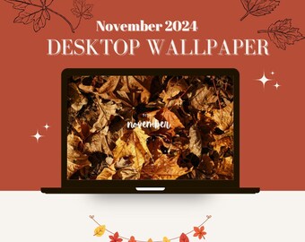 November 2024 Desktop Calendar Wallpaper - Etsy