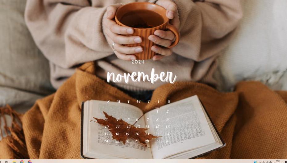 November 2024 Desktop Calendar Wallpaper - Etsy