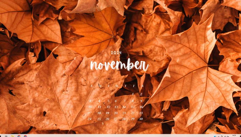 November 2024 Desktop Calendar Wallpaper - Etsy