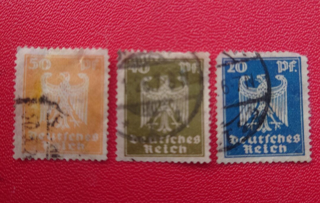 Germany Rare Stamps, 1920s Deutisches Reich, Set of 3 Stamps - Etsy