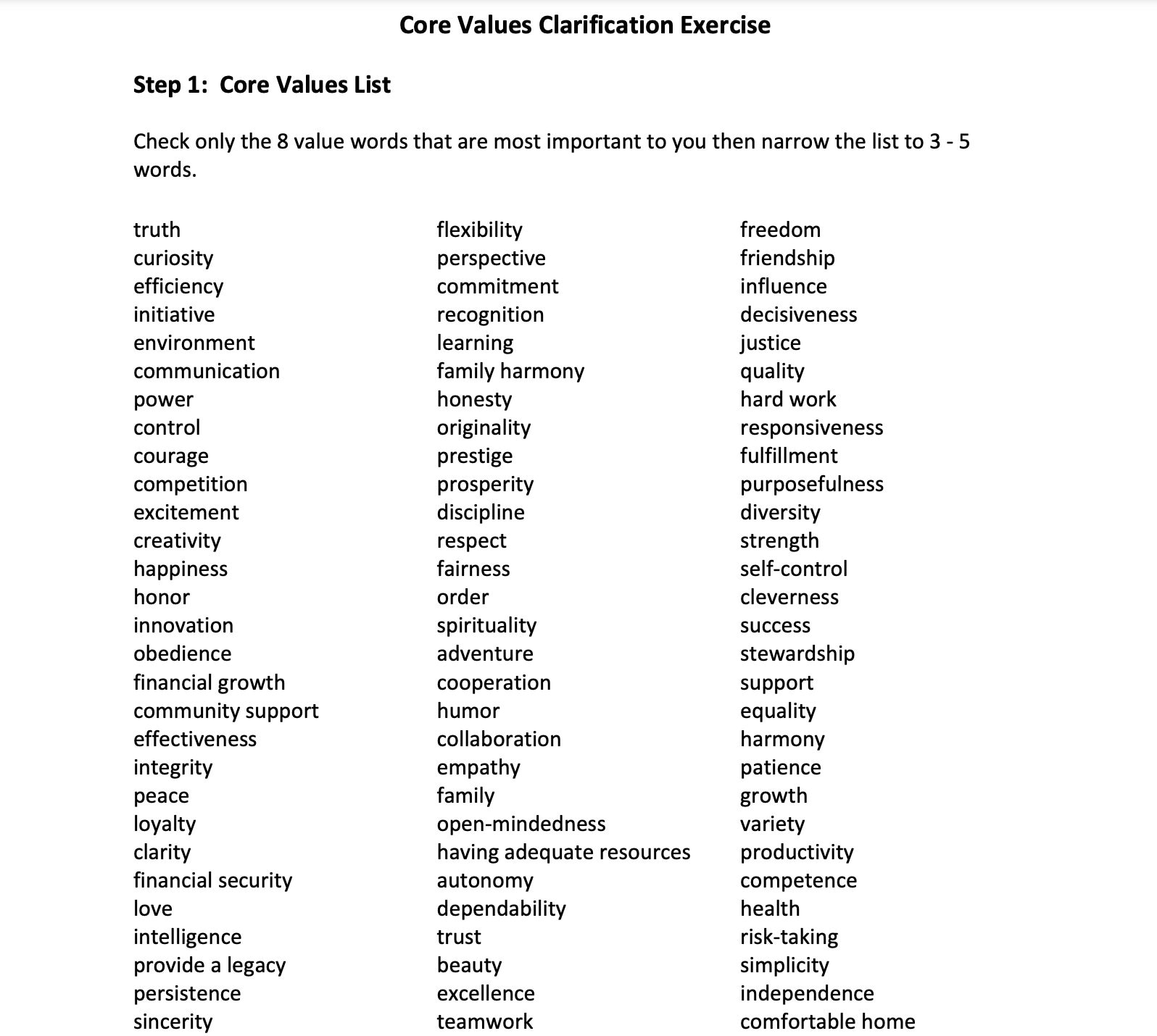 Core Values Exercise - Etsy