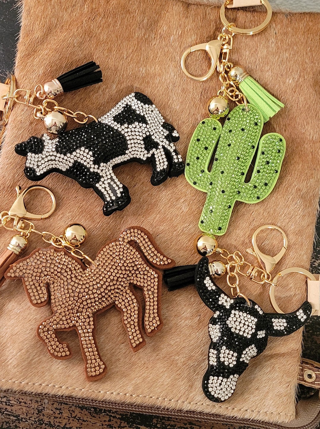 Crystal Sparkling Keychains / Charms - Etsy