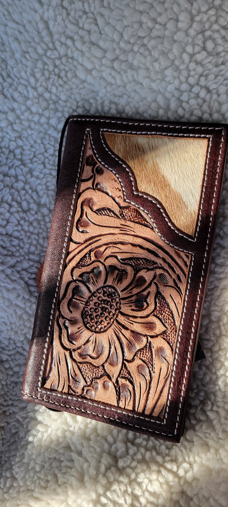Men's Hair-on Hide & Leather Tall Wallets - Etsy