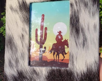 Cowhide Wooden Photo Frames - Etsy